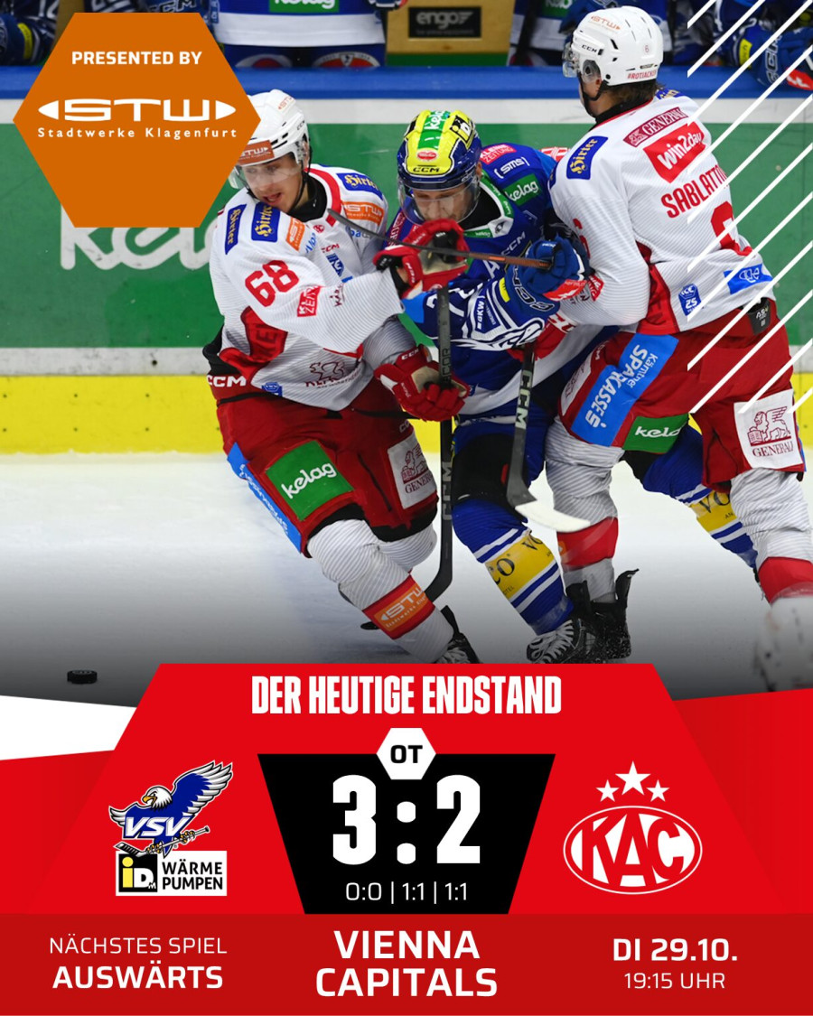 Gegner-Update: EC VSV – EC-KAC - Klagenfurt Eishockey